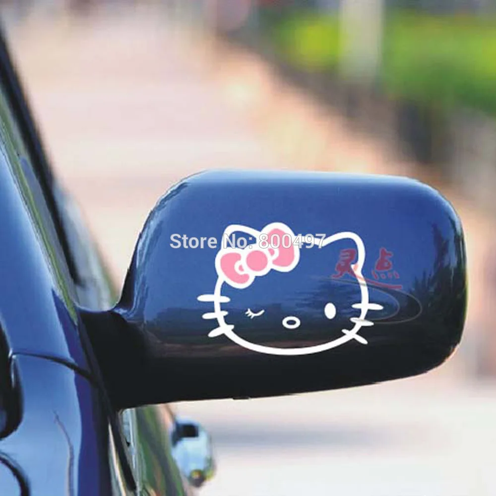 2 x Funny Hello Kitty Car Stickers Car Decrotative Decal for Tesla ...