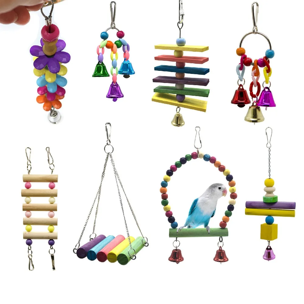 1 Pcs Bird Bite Hanging Ornaments Bird Supplies Attachment Training ...