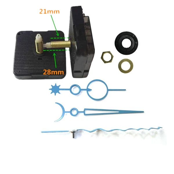 1 Set Hot Sale 28mm Shaft Clock Movement Diy Wall Clock Hand Mechanism ...