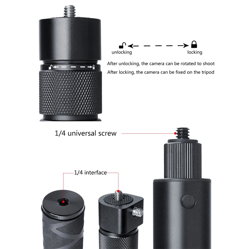 Buy for Insta 360 Bullet Time Handheld Tripod Selfie Stick Monopod 1/4 ...