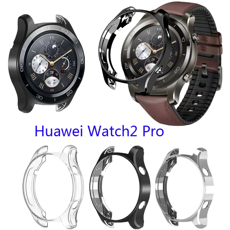 新 huawei watch2 プロケースソフトシリコンカバーシェル TPU 透明ケース s メッキ腕時計 2 プロ smart watch ...