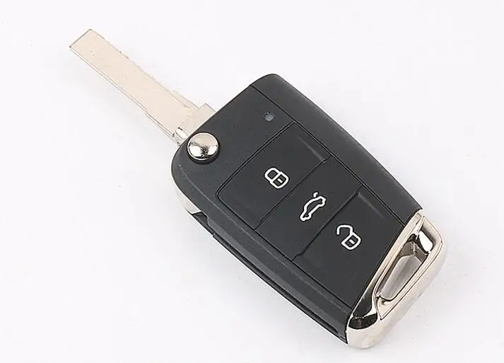 3 Button Flip Remote Key Shell Case For VW VOLKSWAGEN Bora Golf 7 ...