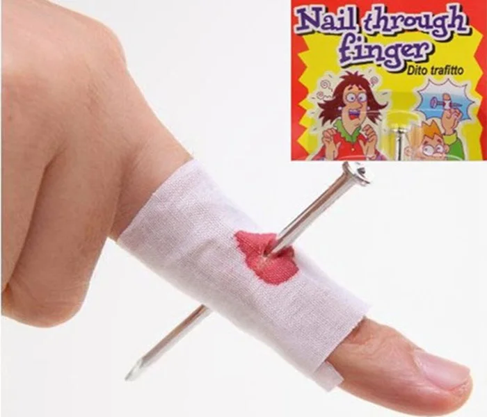 7536 Magic Tricks 1pcs Nail through finger, New trick toy, Funny trick ...