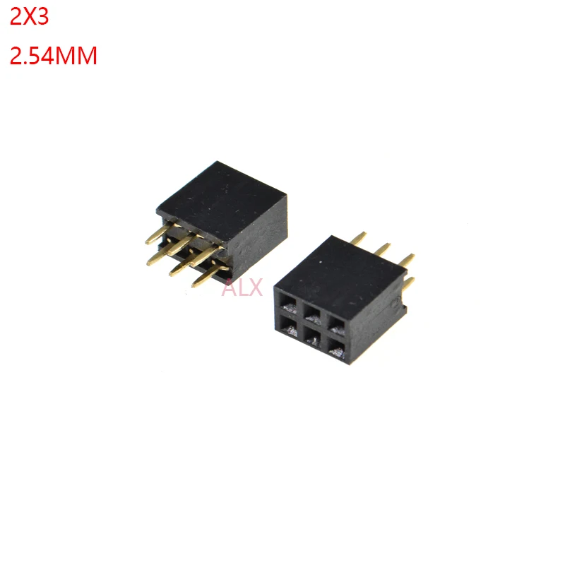 10-20-50pcs-2x3-Pin-Double-Row-Straight-Female-Pin-Header-2-54mm-Pitch ...