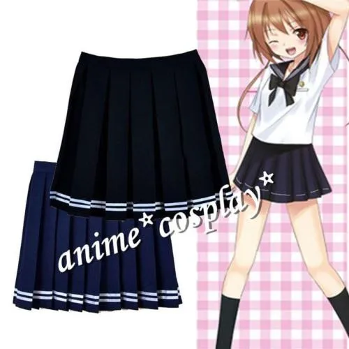 Japanese College Girls School Uniform Short Cute Sailor Solid Pleated ...