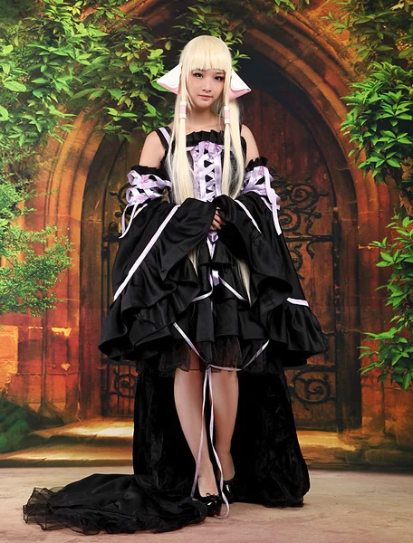 Free Shipping Black Chii Chic Chobits Cosplay Costume|chobits cosplay ...