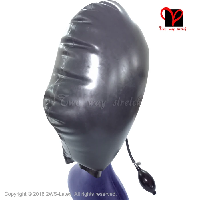 Aliexpress.com : Buy Latex Inflatable Hoods with hand pump Sexy Black ...
