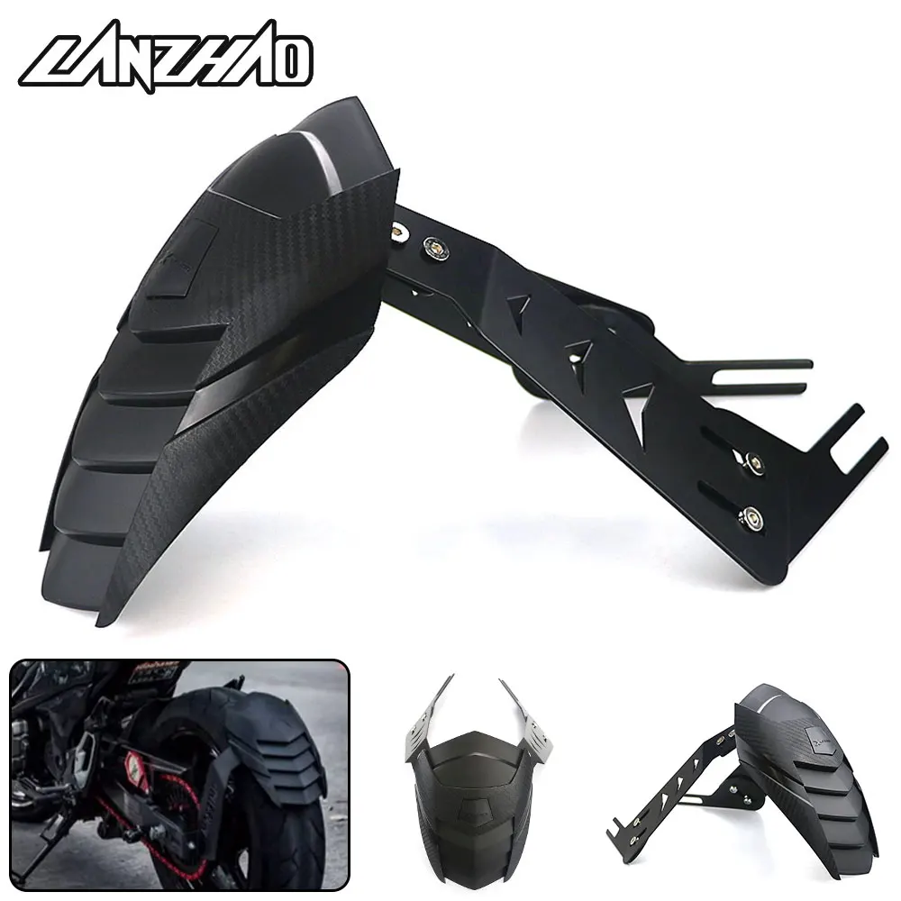 Motorcycle Rear Fender Mudguard Wheel Tire Splash Cover Guard Black For ...