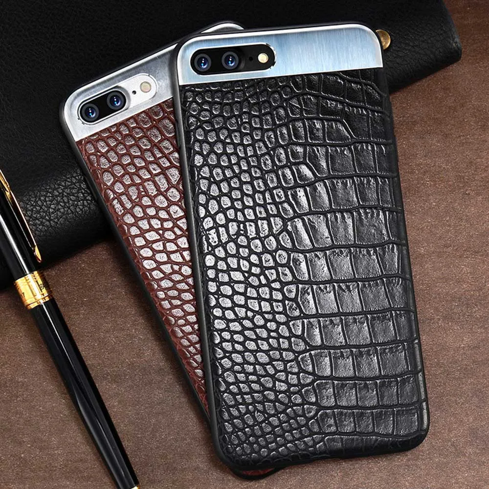 KISSCASE Crocodile Skin Case For iPhone 8 7 6 6s Plus Silicone ...