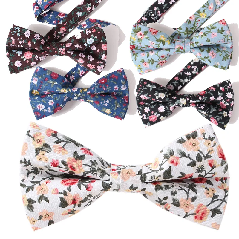 New Arrival Adjustable Romantic Floral Bow Ties High Quality Handmade ...