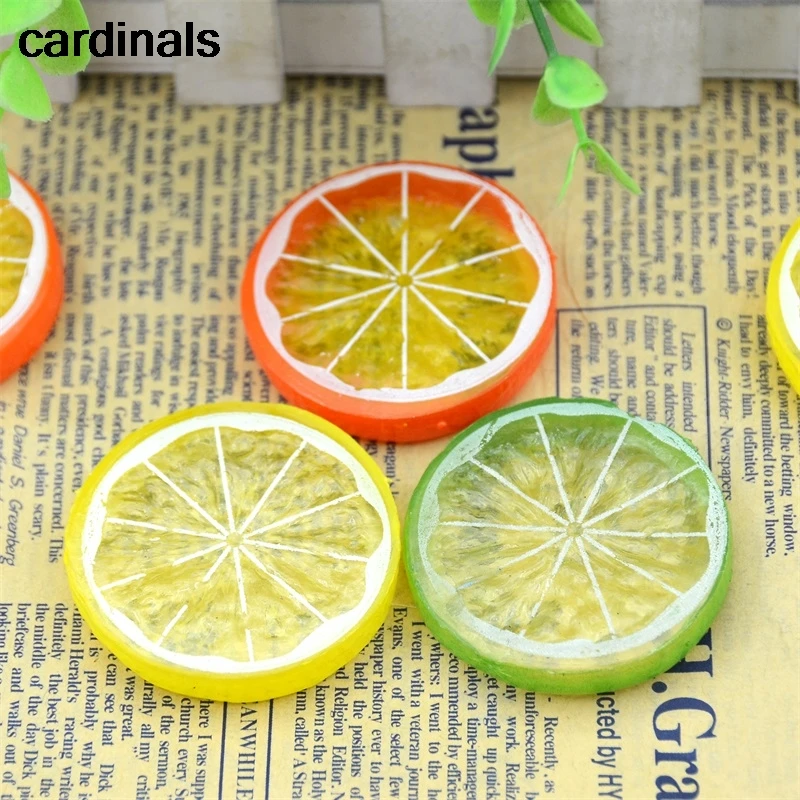 3-9PCS-Mini-Artificial-Fruits-Simulation-Lemon-Slices-3-Colors-Resin ...