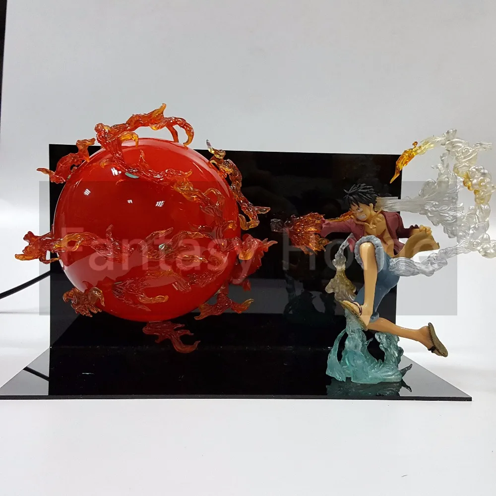 One Piece Action Figure Luffy Fire Ball DIY Display Toy PVC Figurine ...