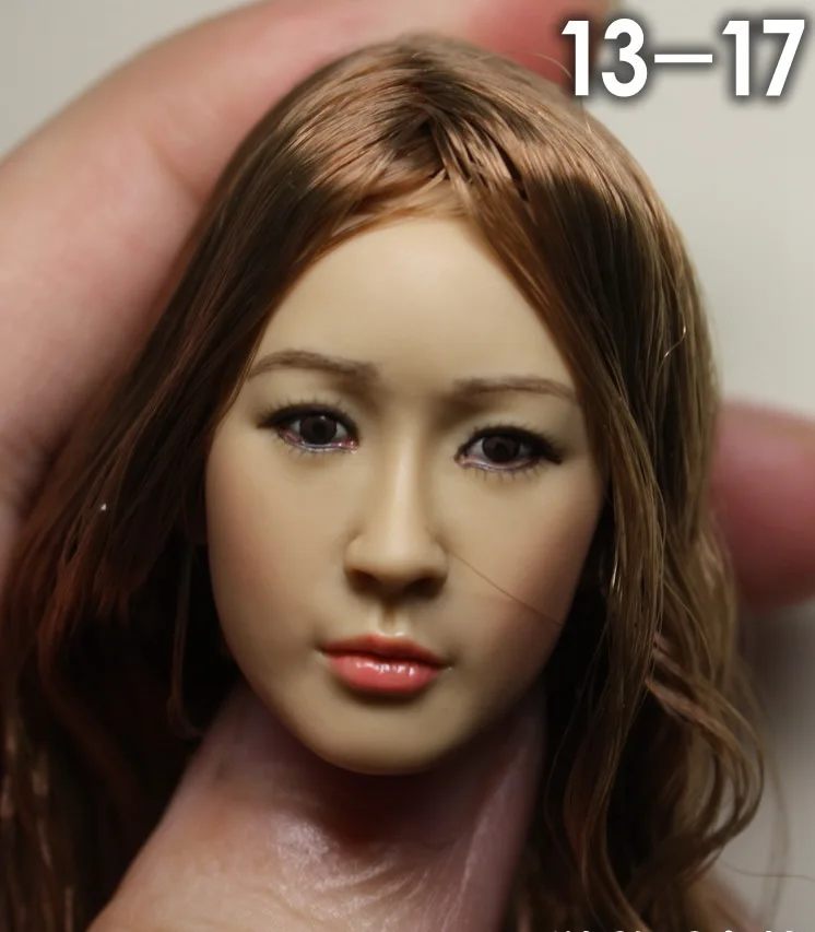13 17 1/6 scale female head shape for 12" action figure doll ...