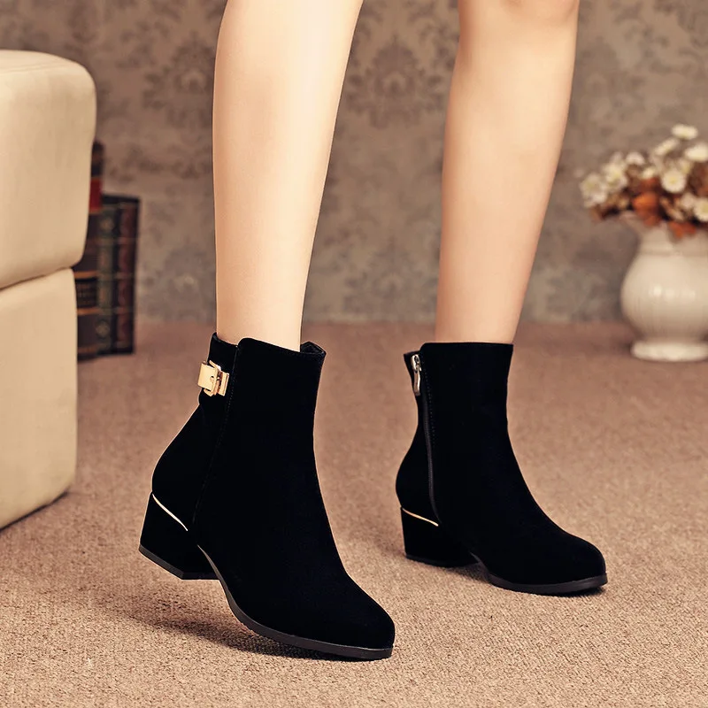 Versión coreana de la áspera con las botas femeninas Frosted deducido ...