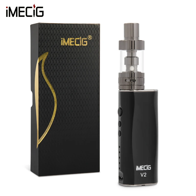IMECIG V2 Black Electronic Cigarette Kit 50W Box Vape Mod Vaporizer Pen ...