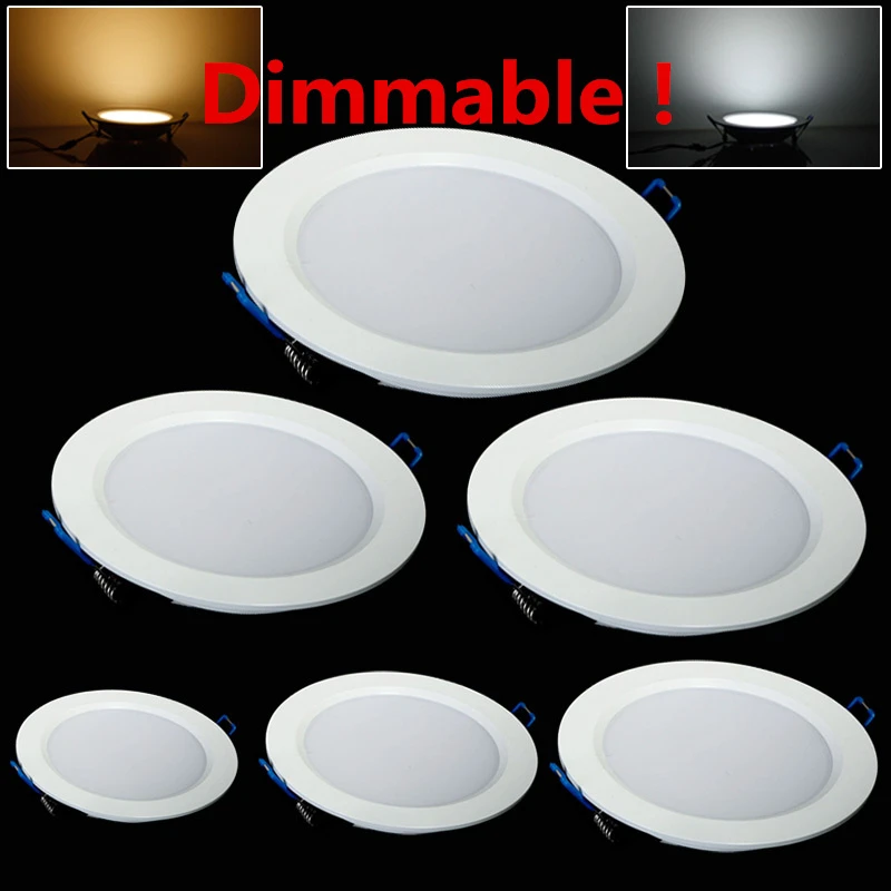 Led Downlight Dimmable 4w 6w 9w 12w 15w 25w Round Ultrathin Smd 2835 ...