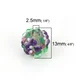 DoreenBeads Lampwork Glass Encased Floral Beads Round Blue Flower ...