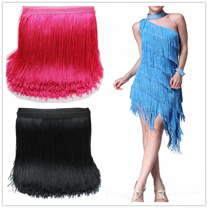 10 Yard Latin Fringe Tassel Lace Samba Dance Dress Macrame Single ...
