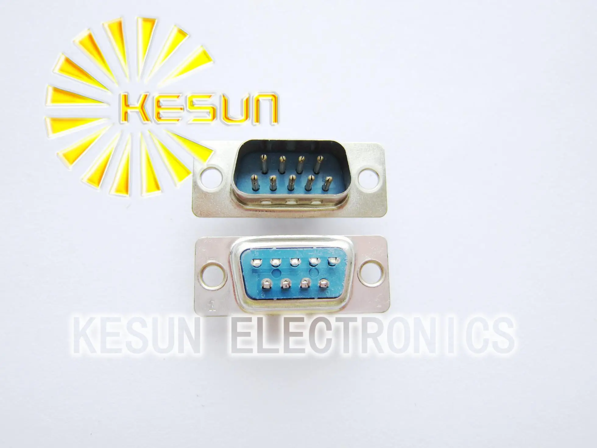 100 unids/lote DB9 DB 9P 9Pin conector macho de soldadura en serie d ...