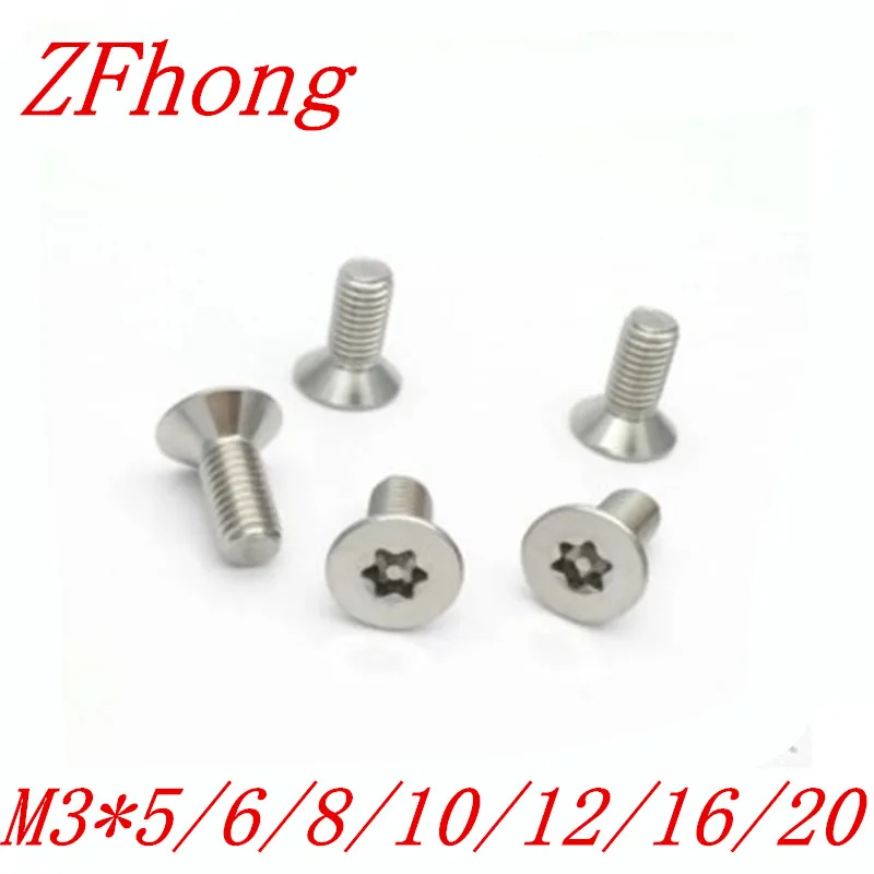 500pcs M3 3mm Security Screw Flat Head Socket Cap Torx Screws Tamper ...