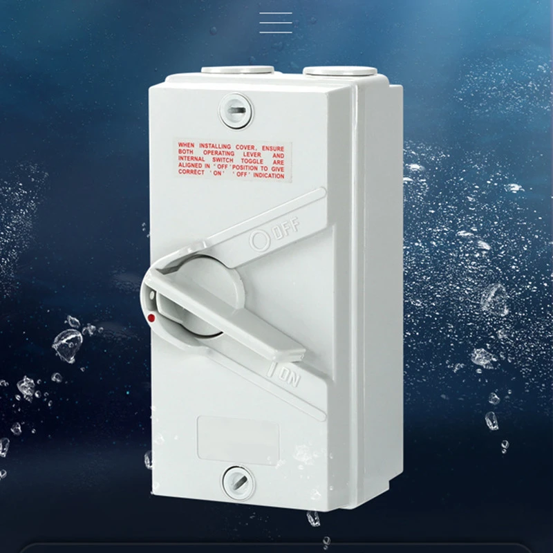 Ip65 1p 2p 3p 4poles 20a 32a 63amp Weatherproof Isolating Switch Outdoor Waterproof Isolator ...