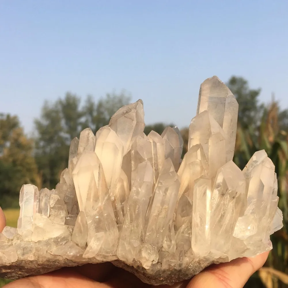 Natural Clear Quartz Cluster Mineral Specimen Crystal Healing|Stones ...