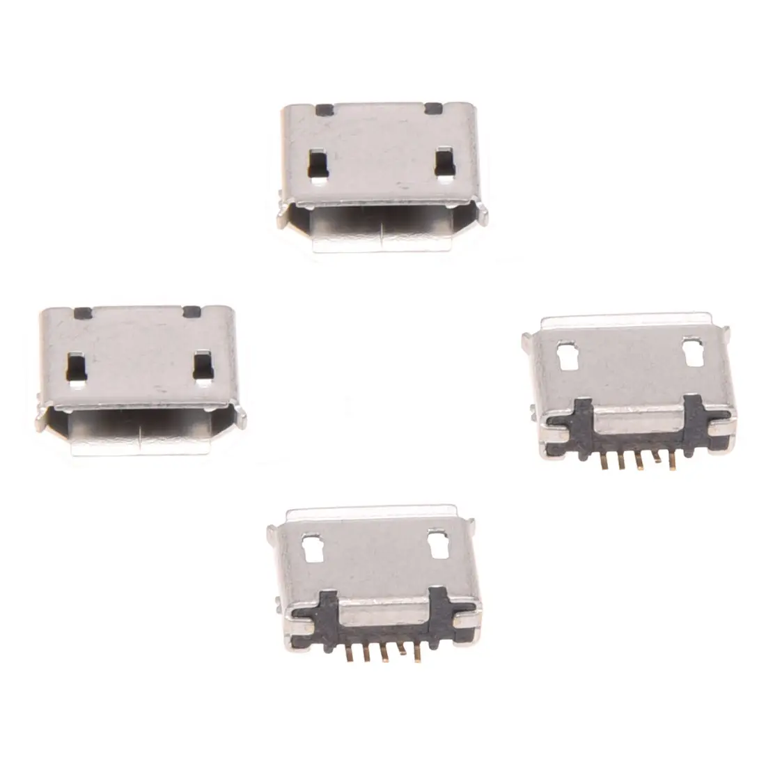 Top Quality 10 Pcs Micro Usb Type B Female Socket 180 Degree 5 Pin Smd Smt Soldering Jack In
