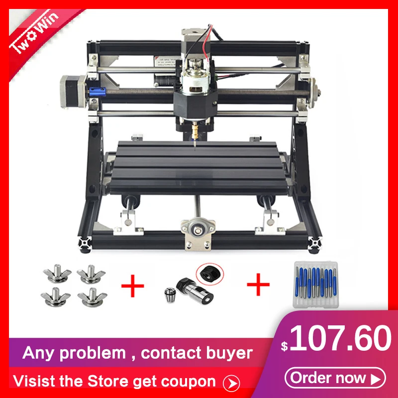 New 3018 with ER11 Diy mini CNC Laser Engraving Machine Kits 3 Axis ...