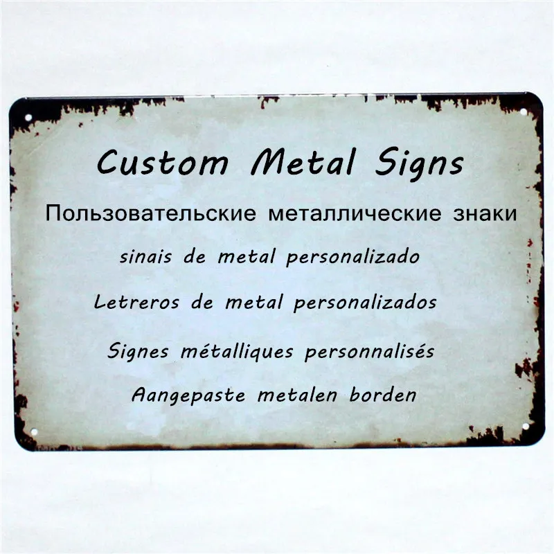 Custom Metal Tin Signs Retro Plaques Customize Wall Iron Art Poster ...