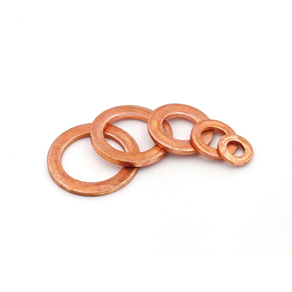 30pcs M3 Copper Gaskets Washers Brass Flat Washer 5mm-8.6mm Outer ...