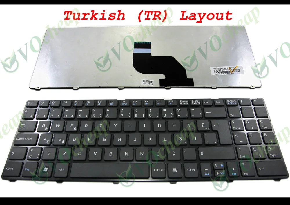 New Laptop keyboard for MSI CR640 CX640 CX640DX with Frame Black ...