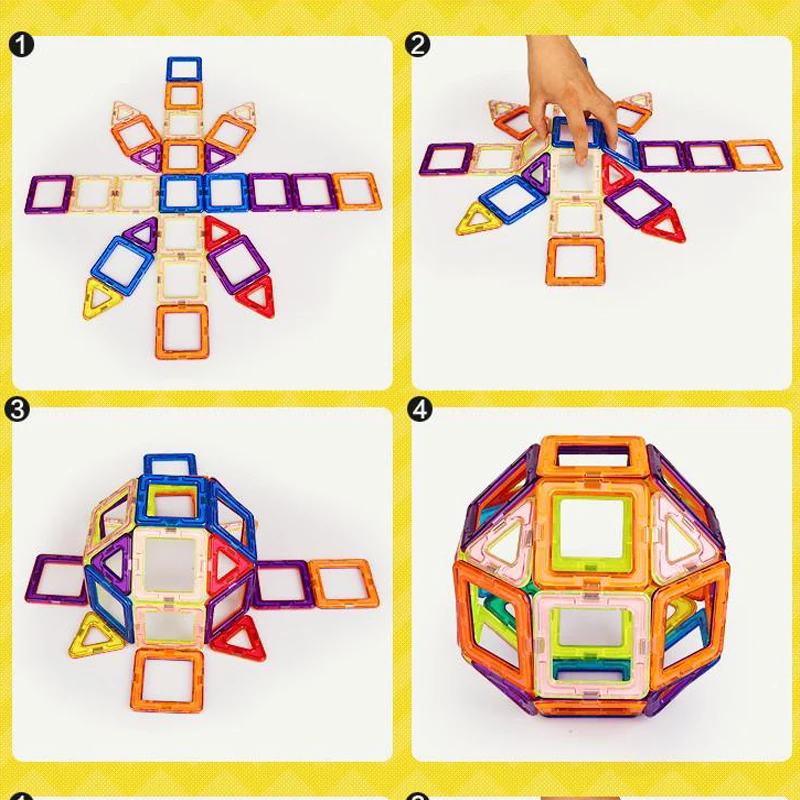 34PCS/59pcs Magnetic building block figure,magnetic educational Toy ...