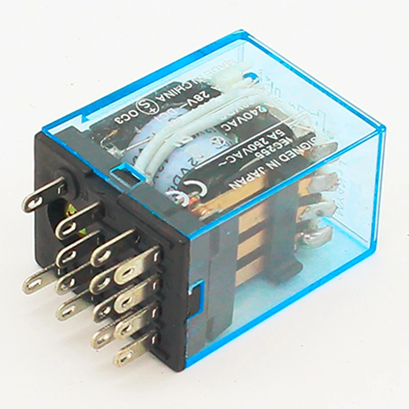 MY4 Power Relay MY4NJ with Din Rail Mount Socket Base 14 Pins 12V/24V ...