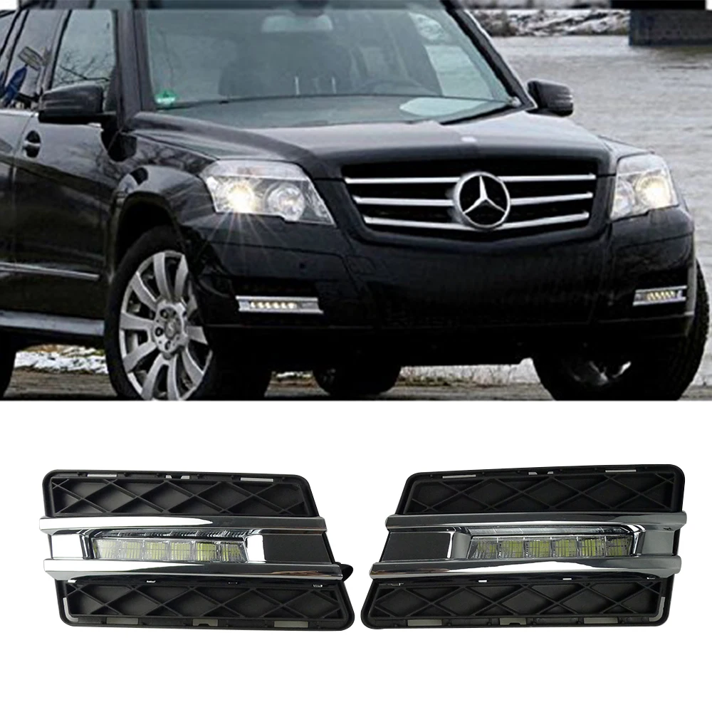 12v Car Drl Kit For Mercedes-benz W204 Glk300 Glk350 Glk500 2008-2012 ...