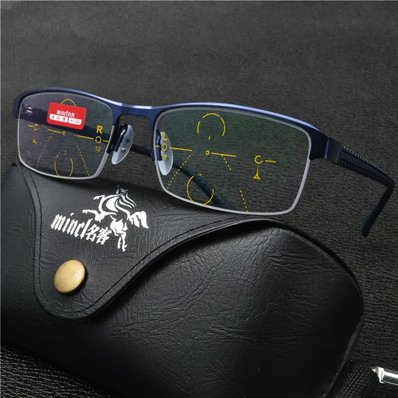 Buy Multi Focal Progressive Reading Glasses Men Diopter Presbyopic Eyeglasses