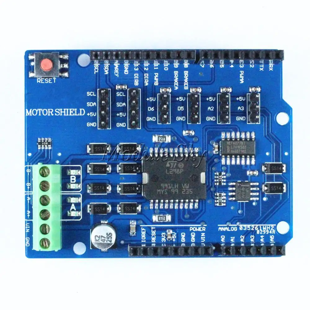 L298p Shield R3 Dc Motor Driver Module 2a H Bridge 2 Way For Arduino Uno 2560 Nw On Aliexpress 