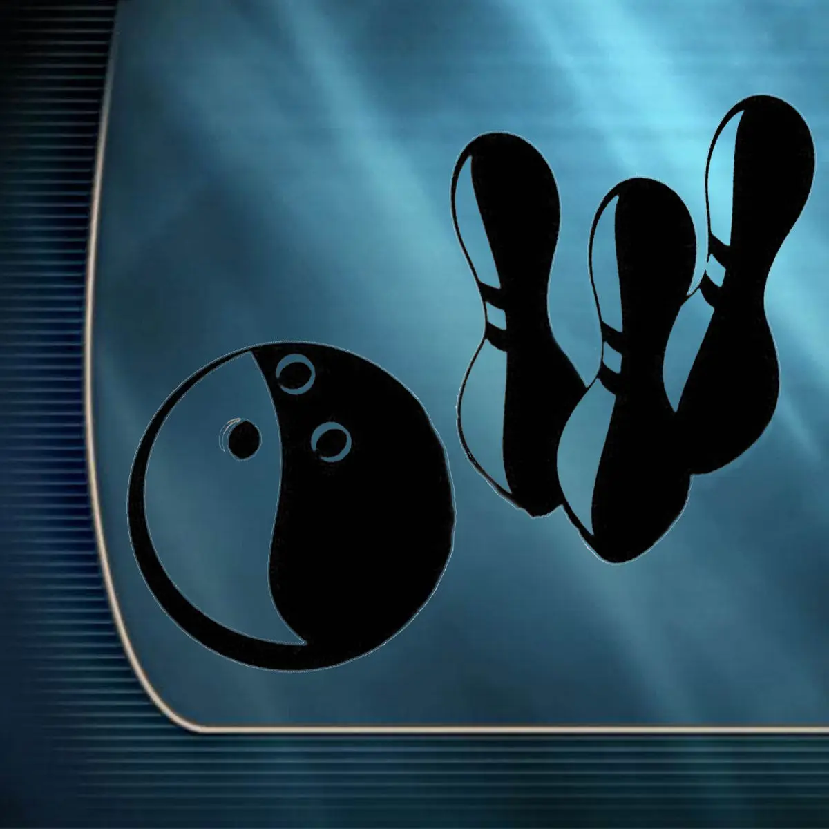 Bowling Ball and Pins Sports Car Wall Home Glass Window Door Car ...