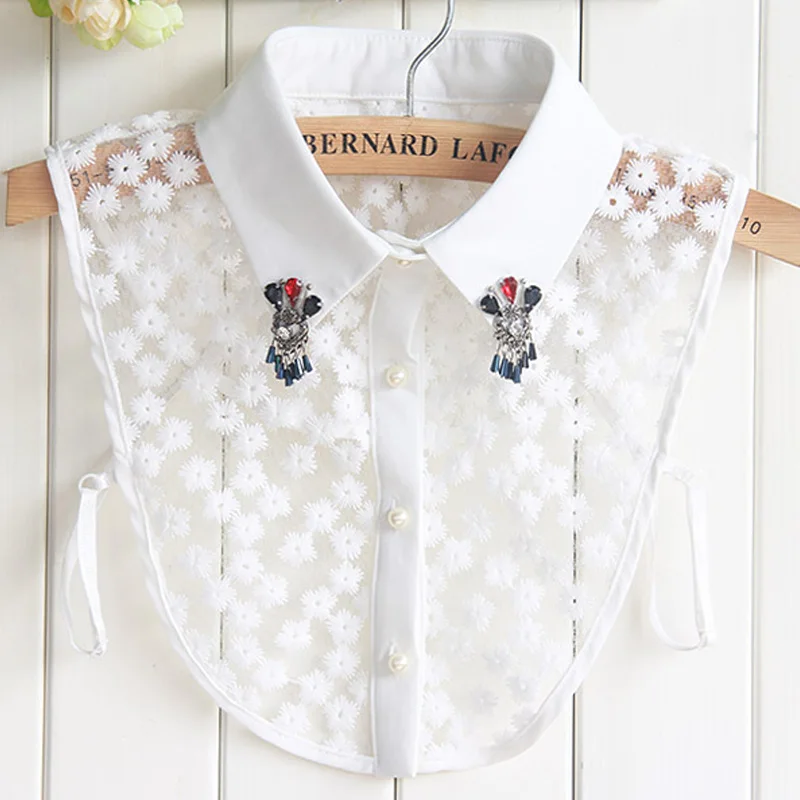 Fashion-Fake-Collar-Shirt-Crystal-Shirt-Women-Chiffon-Fancy-Collar ...