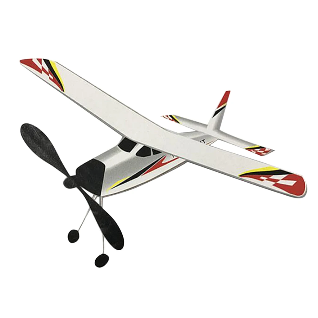 Rubber-Band-Elastic-Powered-Glider-Airplane-Toy-Outdoor-Flying-Machine ...