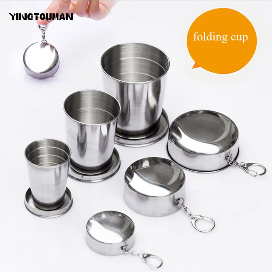 YINGTOUMAN 2pcs/lot Stainless Steel Outdoor Cups Outdoor Camping ...