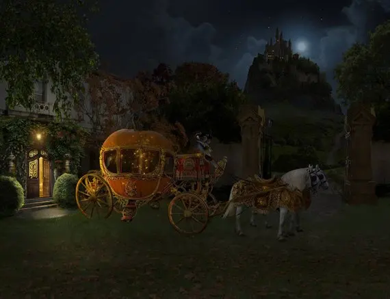 Cinderella Carriage Childrens Fairytale Backdrops High Quality Computer ...