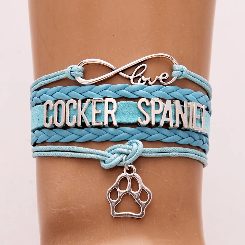 Infinito amor Cocker Spaniel pulsera y brazaletes mascota perro encanto ...