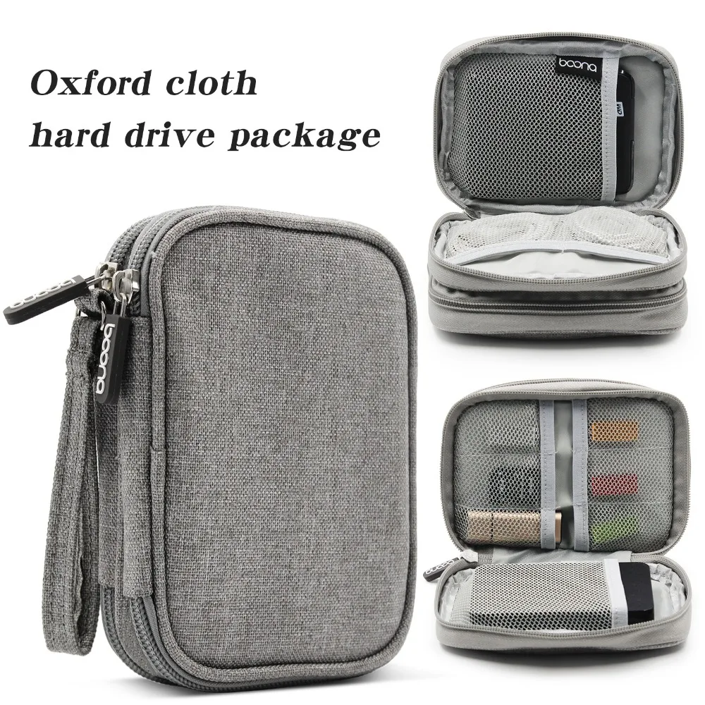 Oxford Fabric Double Deck Soft Shockproof Carrying Digital Organizer ...