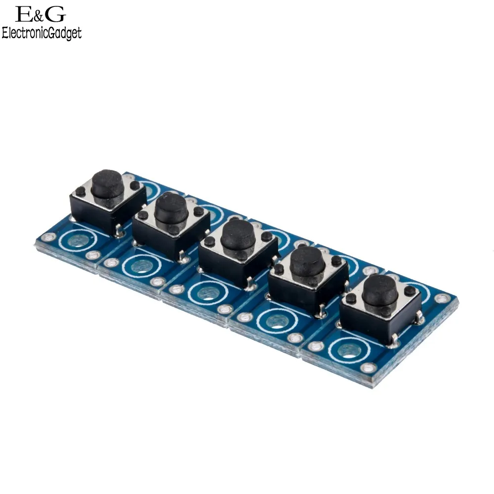 5pcs 6 X 6mm Button Module Tact Switch Module Keyboard 66mm For Arduino Mega 31 In Oscillators 