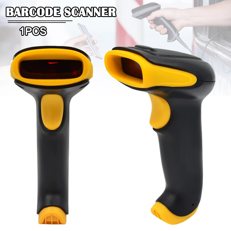 Newly Handheld USB Wired Barcode Scanner Automatic 1D 2D QR Code Reader ...