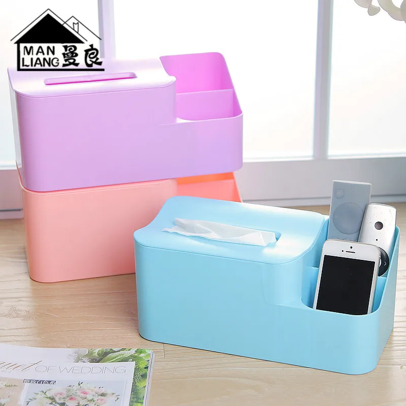 Creative Plastic Tissue Box Color Drawer Box Roll Paper Storage Box ...