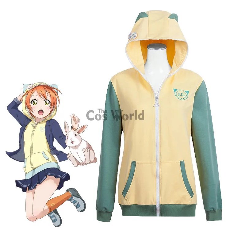 Liebe-Live-Hoshizora-Rin-Tier-Hoody-Hoodie-Pullover-Mantel-Jacken ...