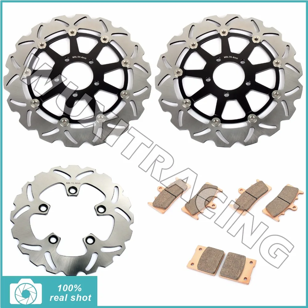 320mm Motorcycle New Full Set Front Rear Brake Discs Rotors Sintered