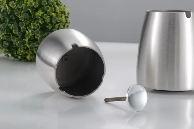 Modern Metal Ashtray - High Quality Stainless Steel Body with Anti-Slip ...