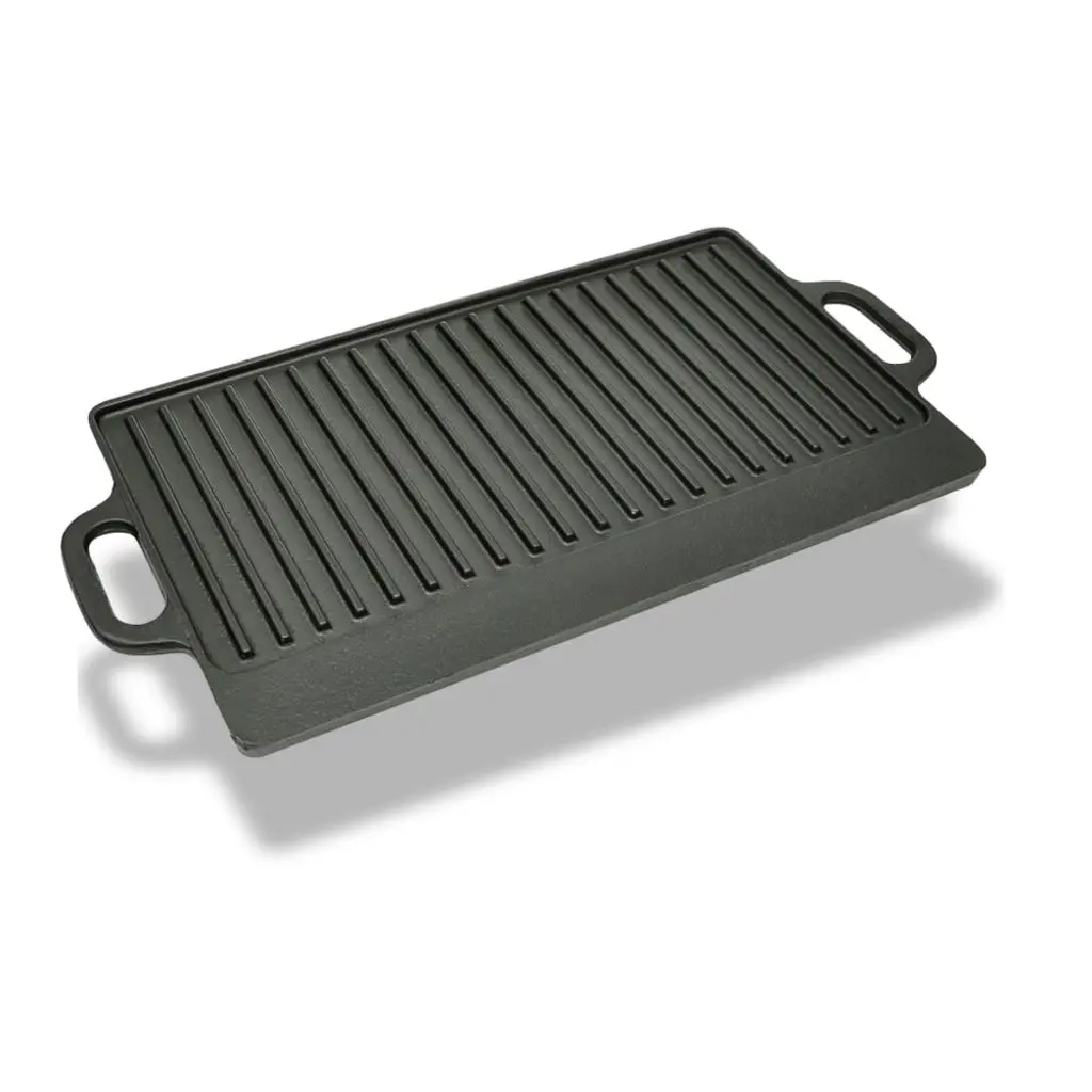 Vidaxl Grill Bbq Barbecue Plate Cast Iron Platter Reversible In Bbq Grills From Home And Garden On